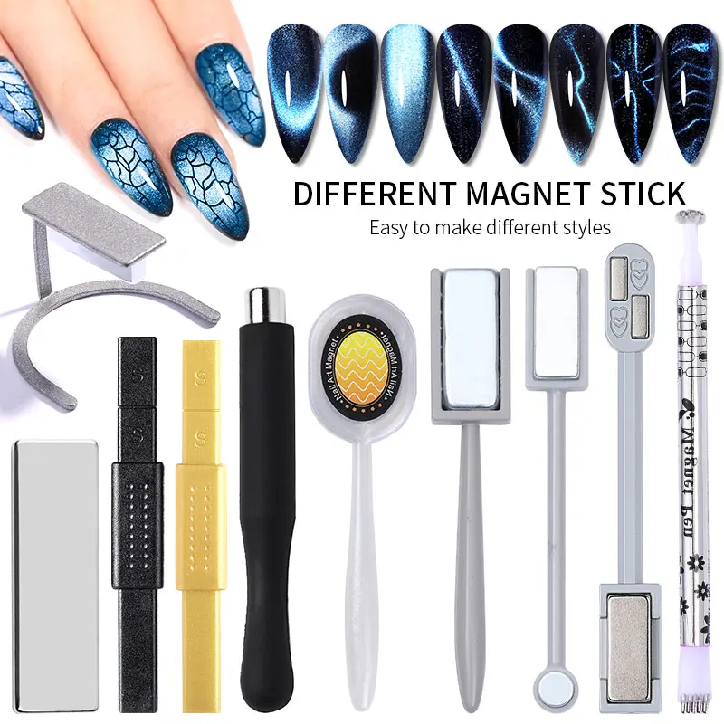 1 PC Double Headed Magnetic Nail Stick Cat Magnetic 9D Line Strip ...