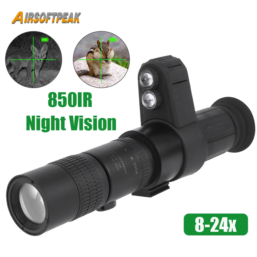 Night Vision Rifle Scope With Optical Cross Cursor Sight Hd Monocular ...