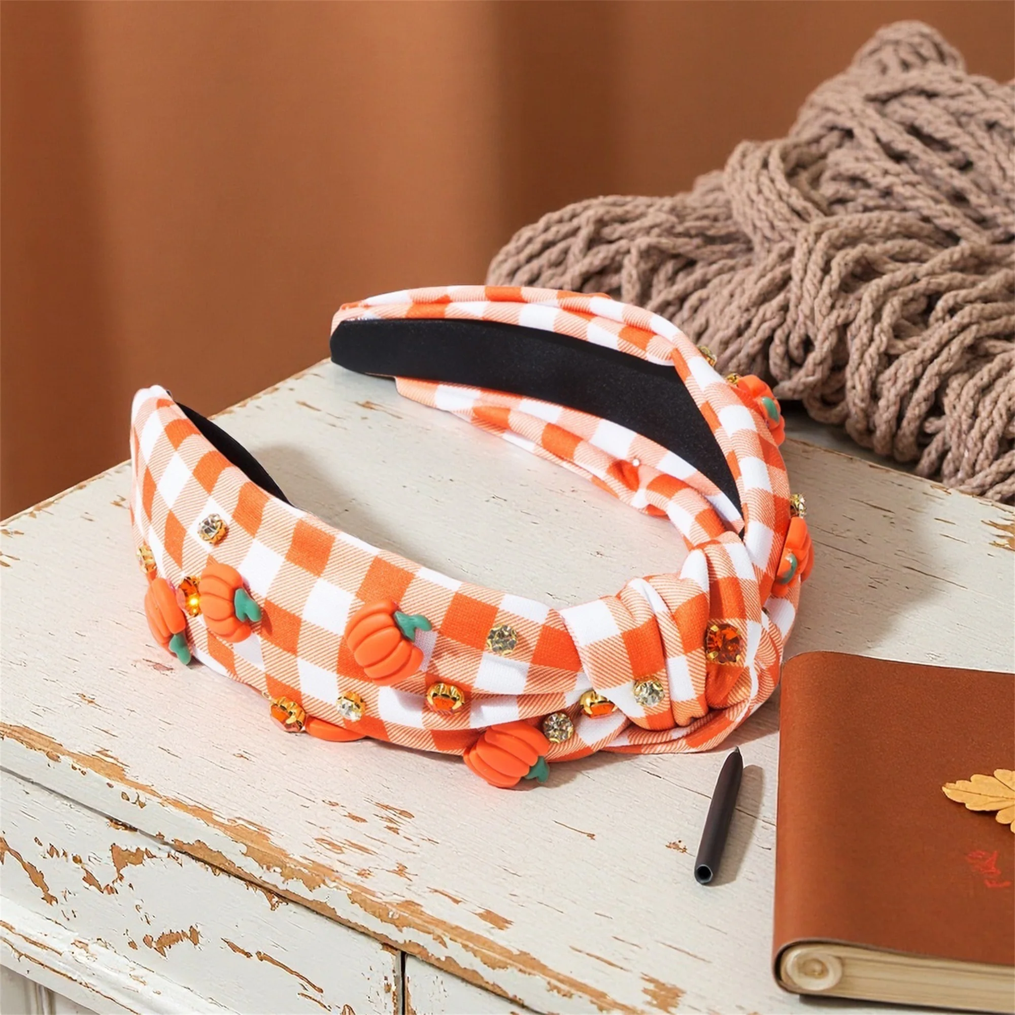 Festive Fall Harvest Headband with Glittering Acorns and Sunflowers for ...