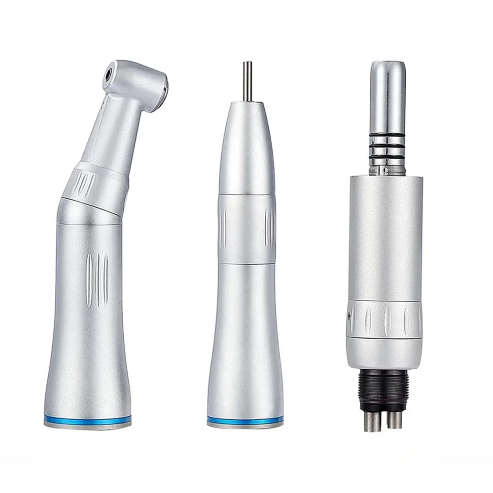 Dental Low Speed Handpiece Kit Air Turbine Straight Contra Angle Air ...