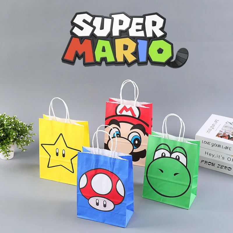 Super-Mario-Gift-Bag-para-crian-as-Birthday-Party-Candy-Kraft-Paper-Bag ...