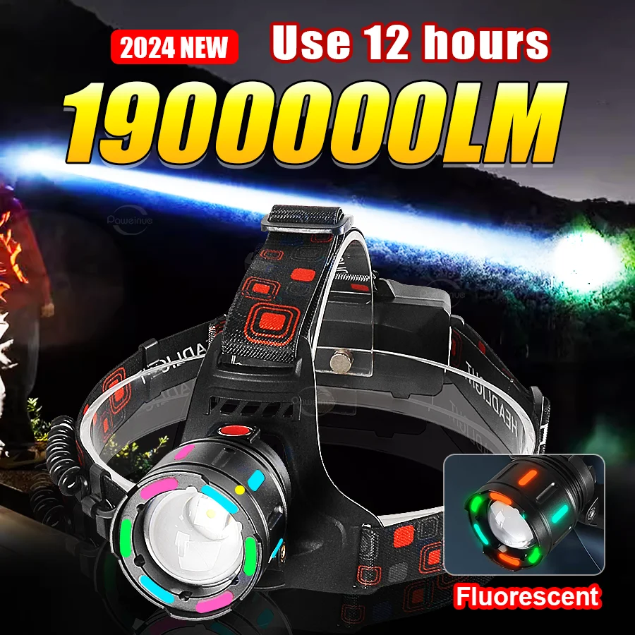 2024-Strong-Light-Led-Headlight-USB-Rechargeable-Powerful-LED-Headlamp ...