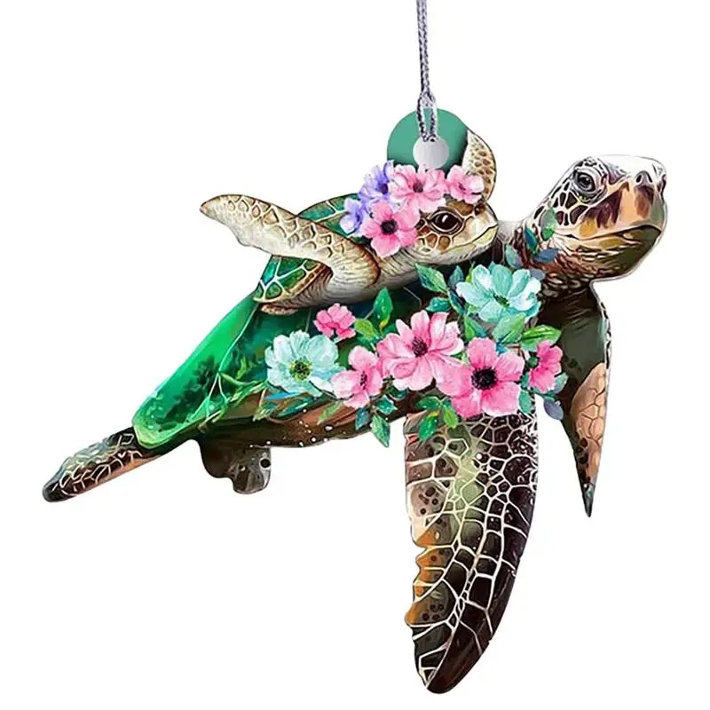 Swing-Car-Ornament-Cute-Swinging-Turtle-Pendant-For-Car-Rear-View ...