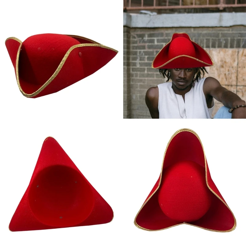 Adult Colonial Tricorn Hat Halloween Carnivals Photography Decors ...