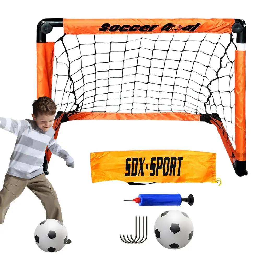 Red de fútbol para exteriores, portería de fútbol plegable para niños ...