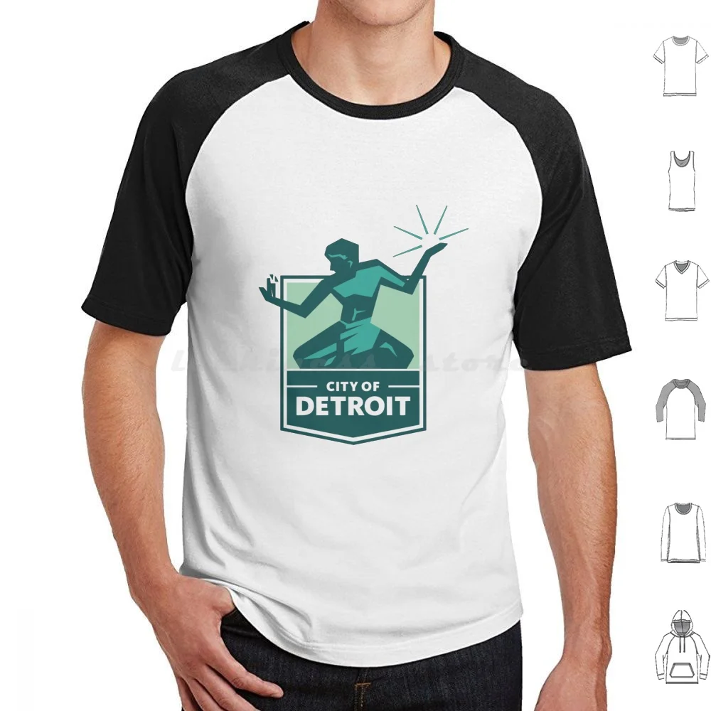 Spirit Of Detroit Logo T Shirt 6xl Cotton Cool Tee Detroit Motor City ...