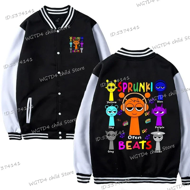 Boys Girls Jackets Coats Sprunki Oren Beats Graphics Button Outerwear ...
