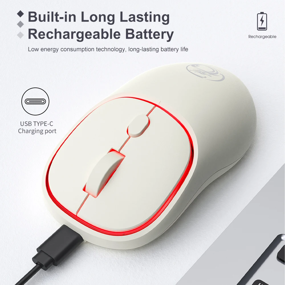 IMice Mouse Recarregável Sem Fio, Computador Silencioso, LED, Mini ...