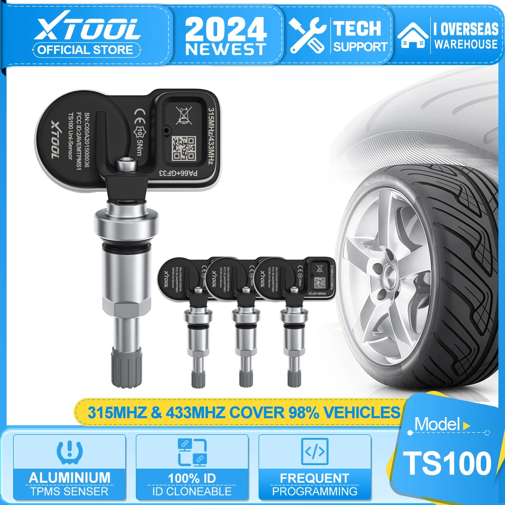 XTOOL TS100 Metal Version 2 in 1 315MHz 433MHz Programmable Tire ...