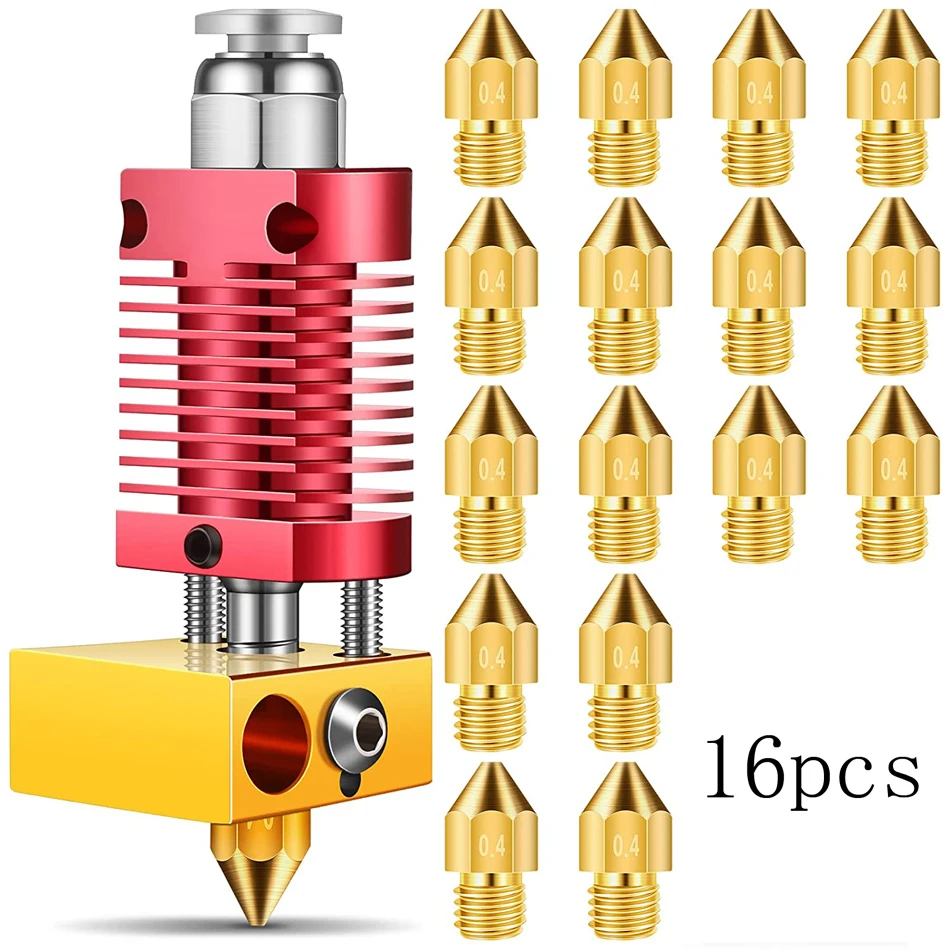 3D-Printer-Extruder-Hotend-with-16-Pieces-3D-Printer-Extruders-Brass ...