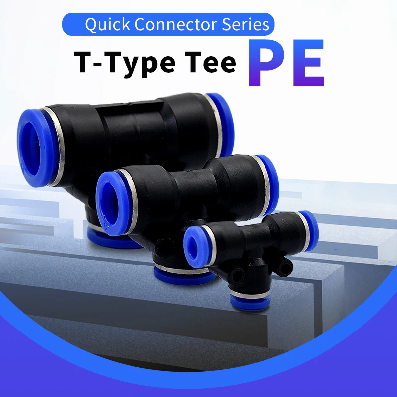 3 Way OD Hose Tube Push In Air Gas Fitting Quick Fittings Connector ...