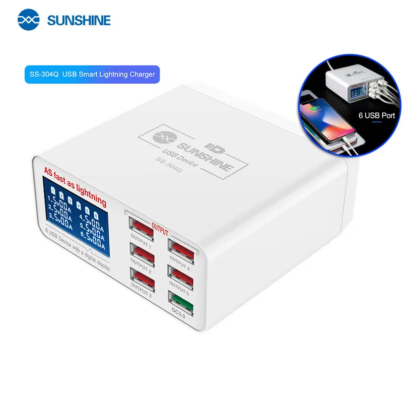 SS-304Q-6-Port-USB-Smart-Lightning-Charger-QC-3-0-Automatic-Charging ...