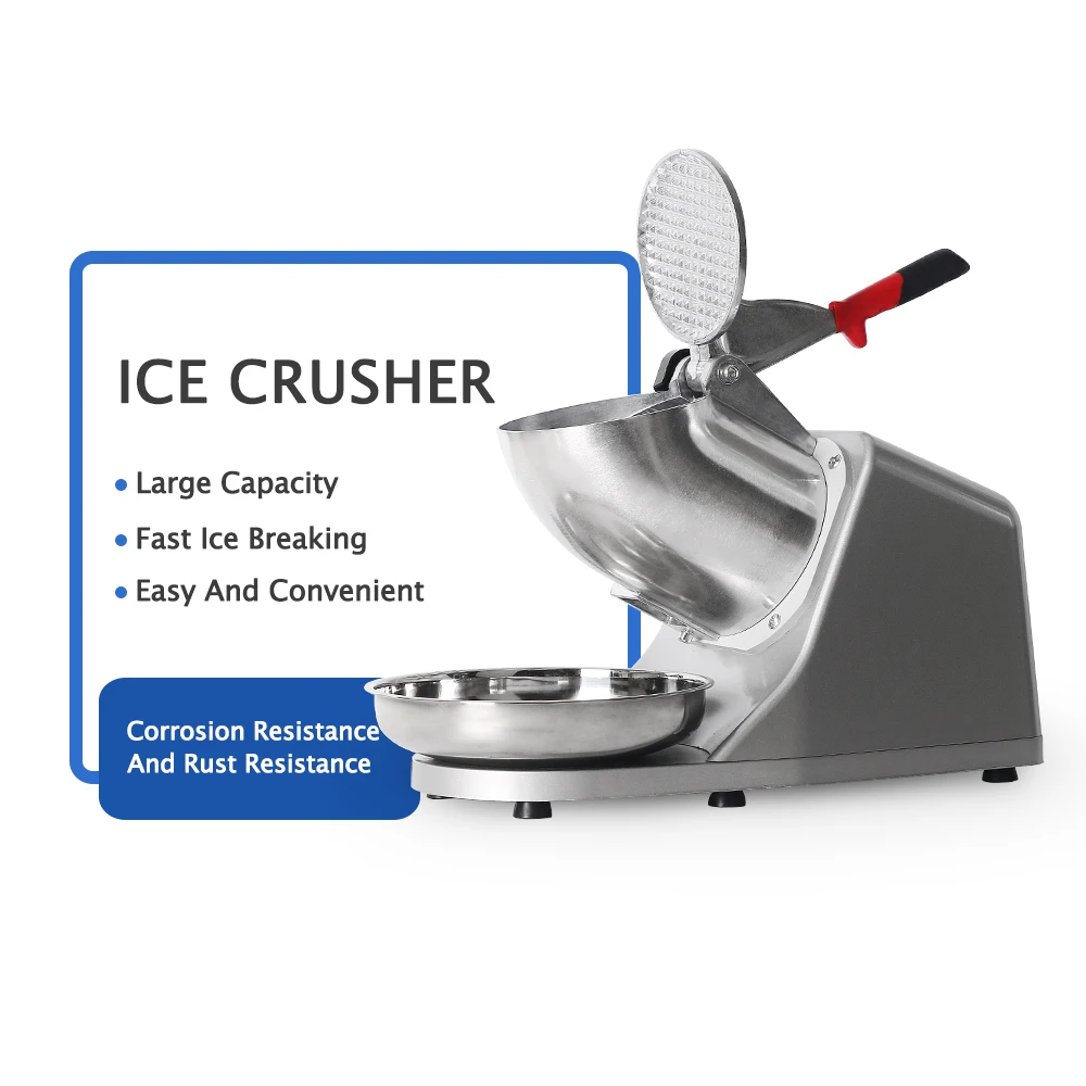 GZZT Electric Ice Crusher Powerful Smoothie Maker and Ice Shaver for ...