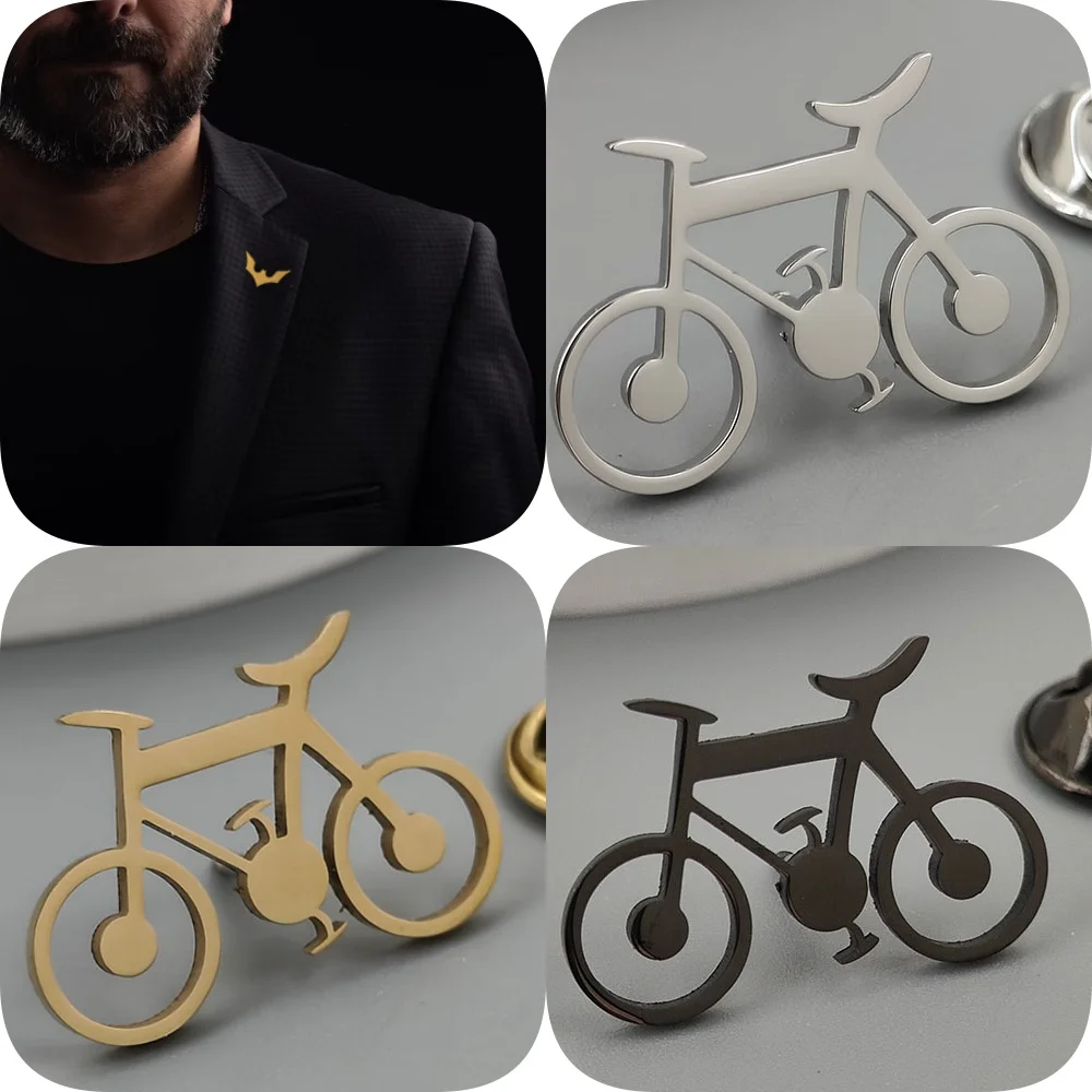 New hip-hop style bicycle hollow stainless steel gold-plated badge ...