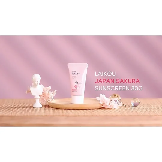 Japan Sakura Sunscreen Cream 30g - SPF 50+ PA+++ Facial Sun Block Isolation Lotion Cream Skin ...