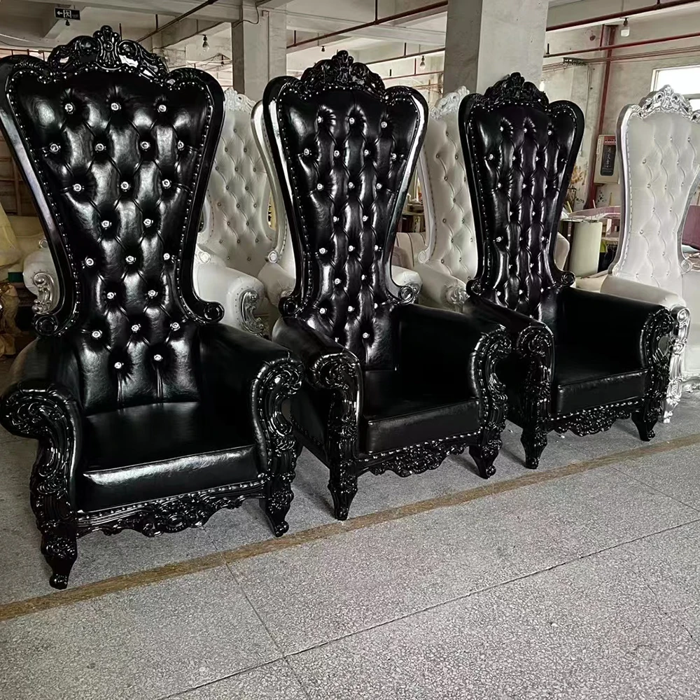 2pcs-Wholesale-Cheap-High-Back-King-Throne-Chair-For-Sale-Royal-Gold ...