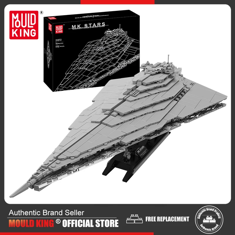Mould King 21072 Star Plan Building Block The MOC Resurgent Starship ...