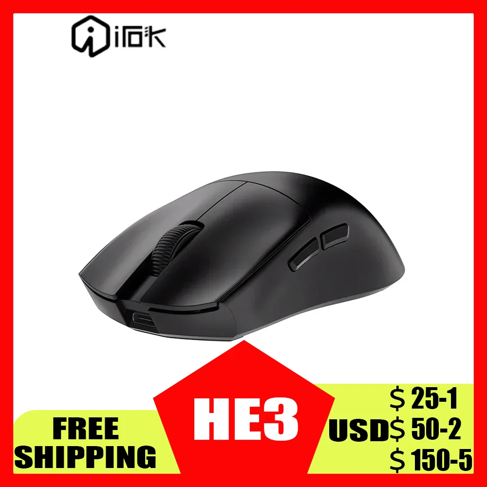 Irok-He3-Mouse-sem-fio-Bluetooth-Modo-3-Leve-Paw3395-Esports-Ergon-mico ...