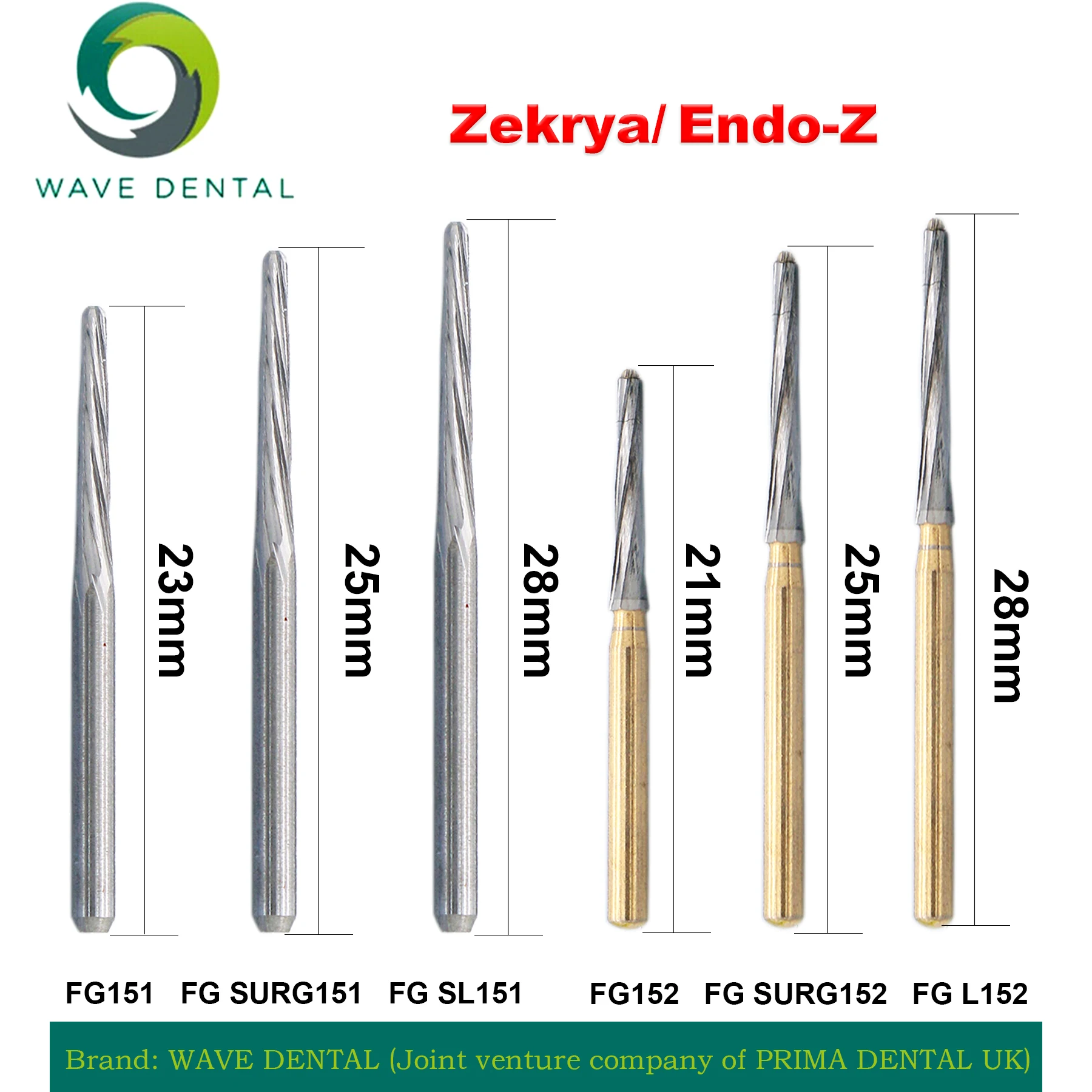 PRIMA WAVE Dental Tungsten Carbide Burs FG Endo-Z/zekrya Burs Dental ...