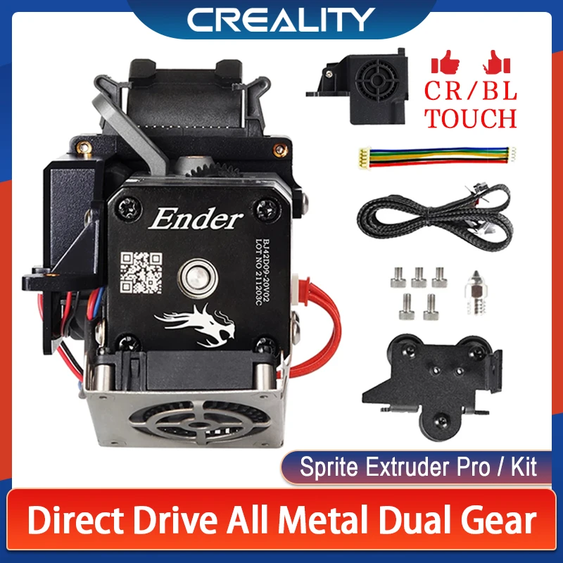 Official Creality Sprite Extruder Pro Kit Direct Drive All Metal Dual Gear 1.75MM Filament for ...