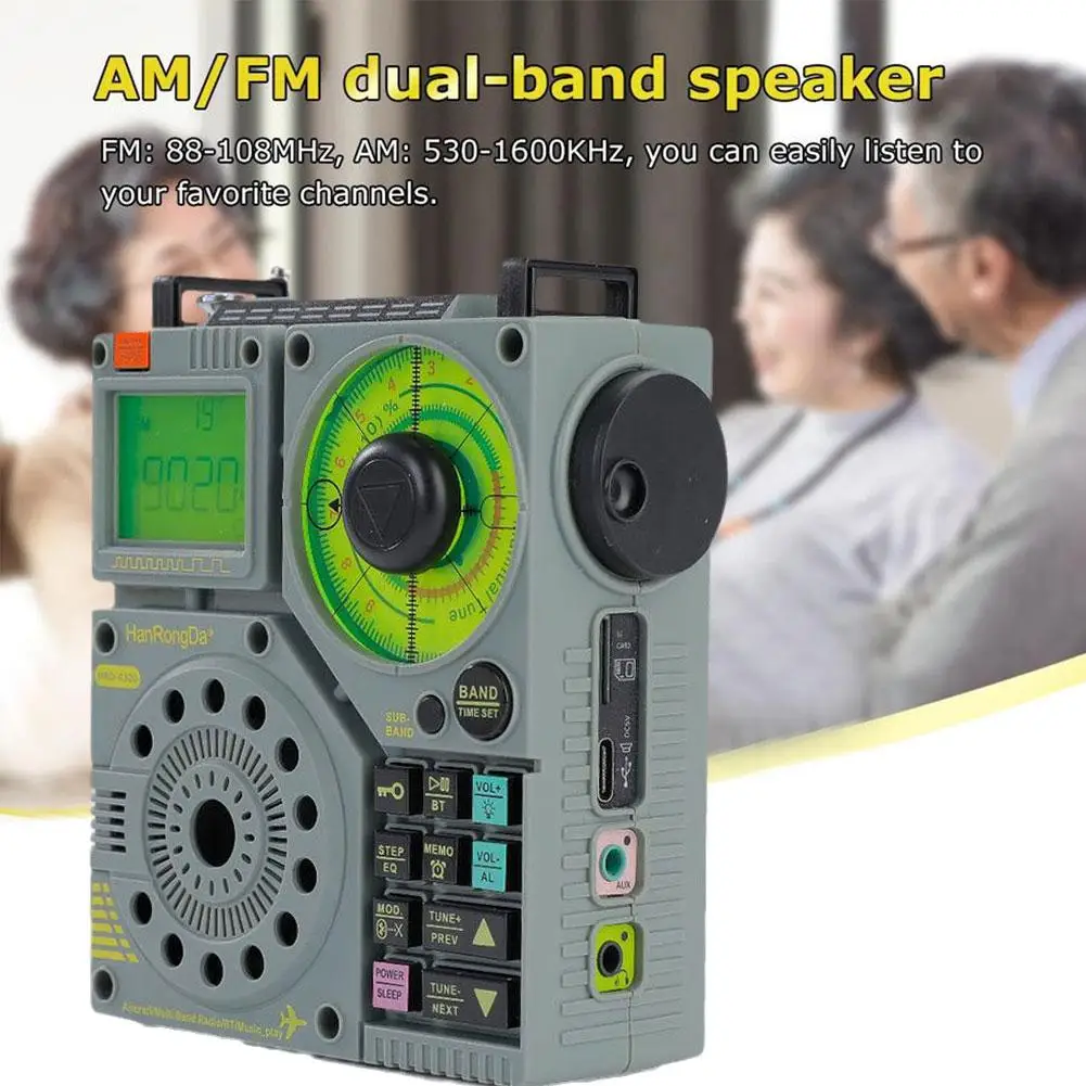 휴대용 BT5.0 스피커 Hrd A320 라디오 AIR FM VHF 멀티 밴드 항공 해상 지원, 3.5MM - 티몬