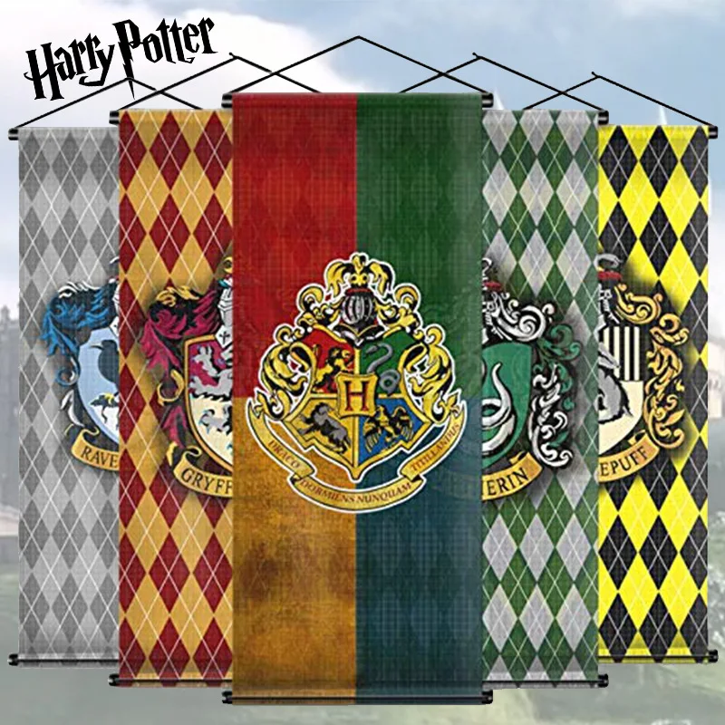 Harry Potter Plaid Hanging Flag Fan Flag Indoor Scene Bar Decoration ...