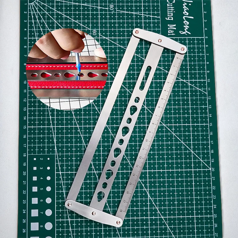 DIY-Adjustable-Leather-Belt-Auxiliary-Positioning-Punch-Ruler-Leather ...