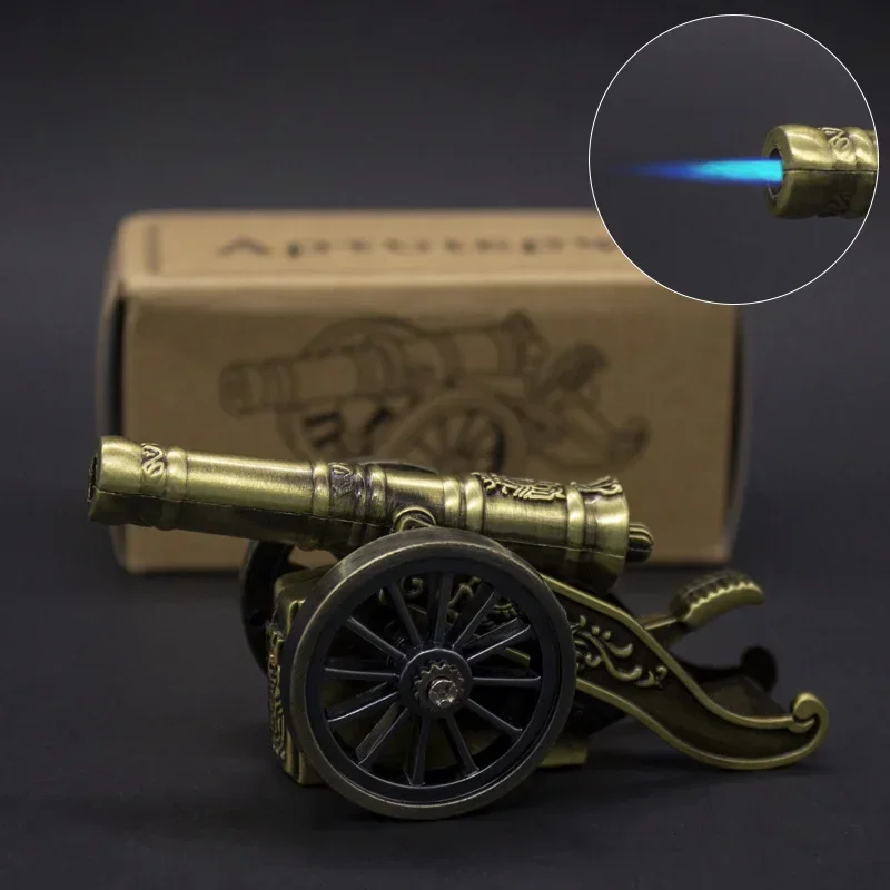 New Mini Retro Lighter Refillable Butane Gas Lighters Windproof Torch ...