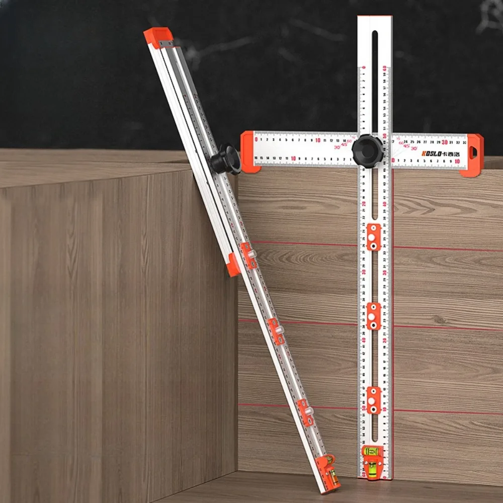 Woodworking-2-in-1-Punching-Positioning-Ruler-T-Shaped-Ruler ...