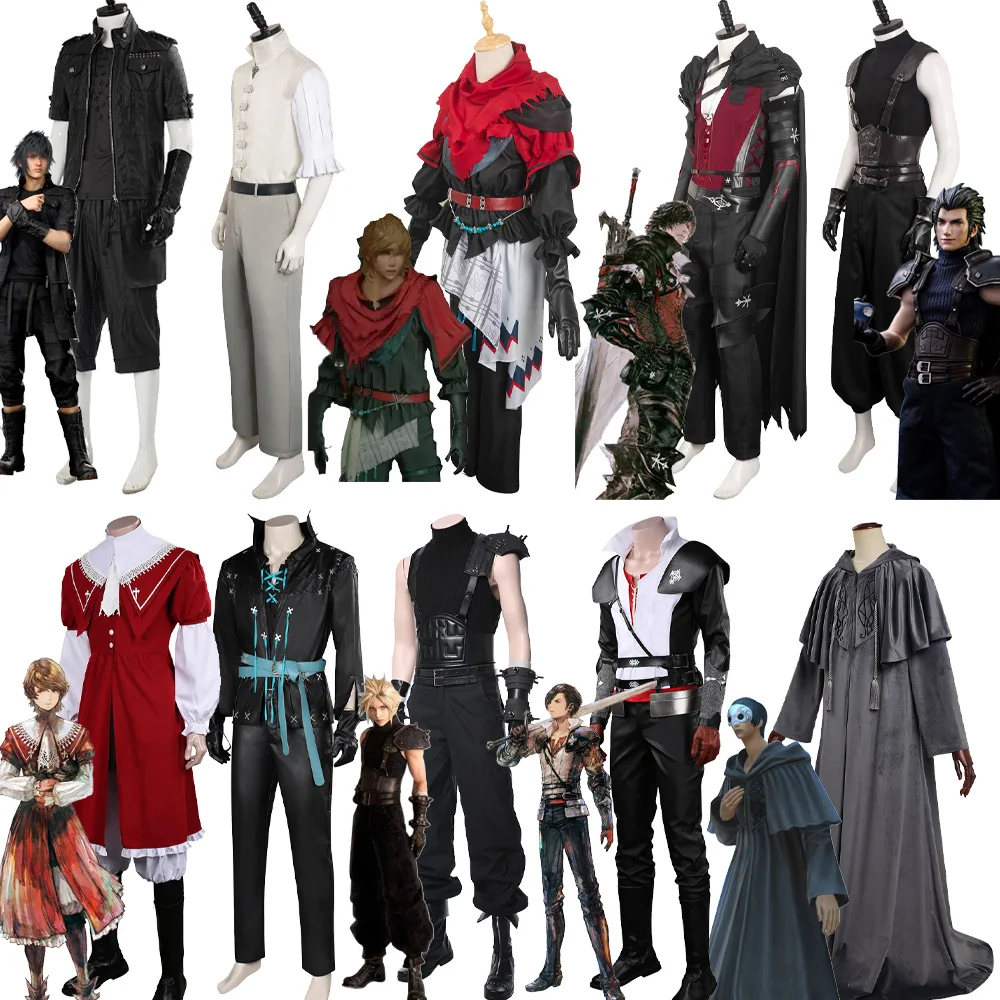 Clive-Rosfield-FF16-Cosplay-Costume-Black-Cloak-Game-Final-Fantasy-XVI ...