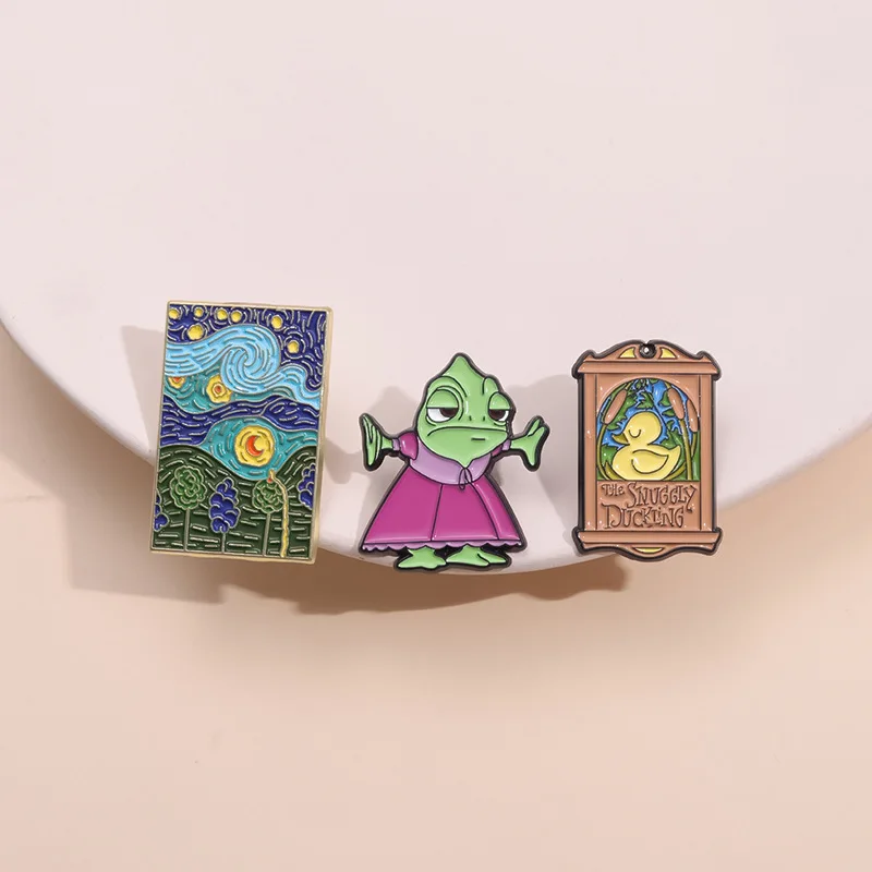 Cartoon Fairy Tale World Anime Movie Enamel Pins The Sunggly Duckling ...