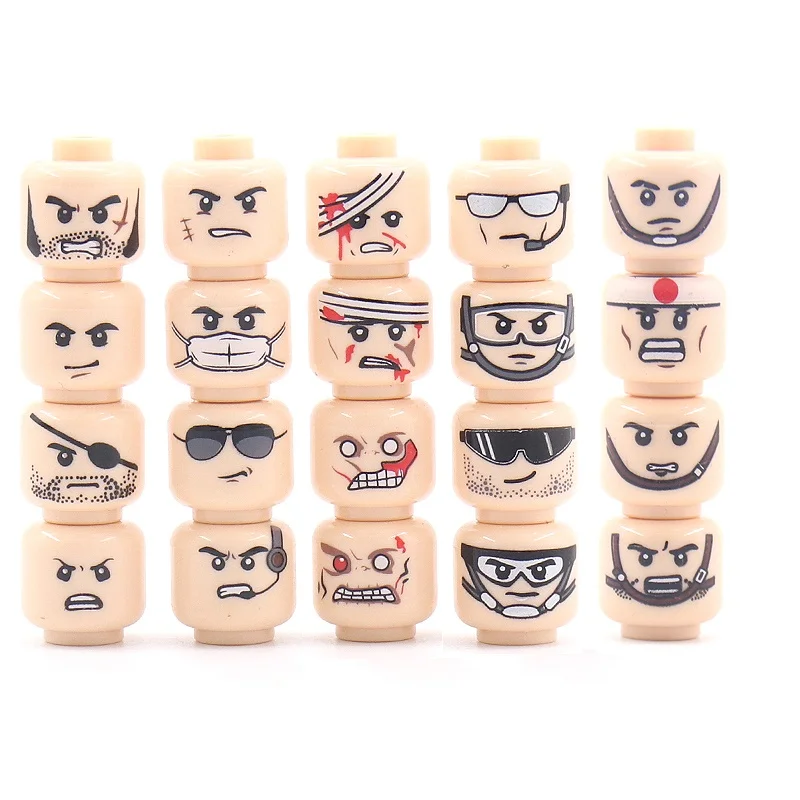 4PCS-sets-Face-WW2-Heads-Helmet-Soldier-MOC-City-SWAT-Military-Weapons ...