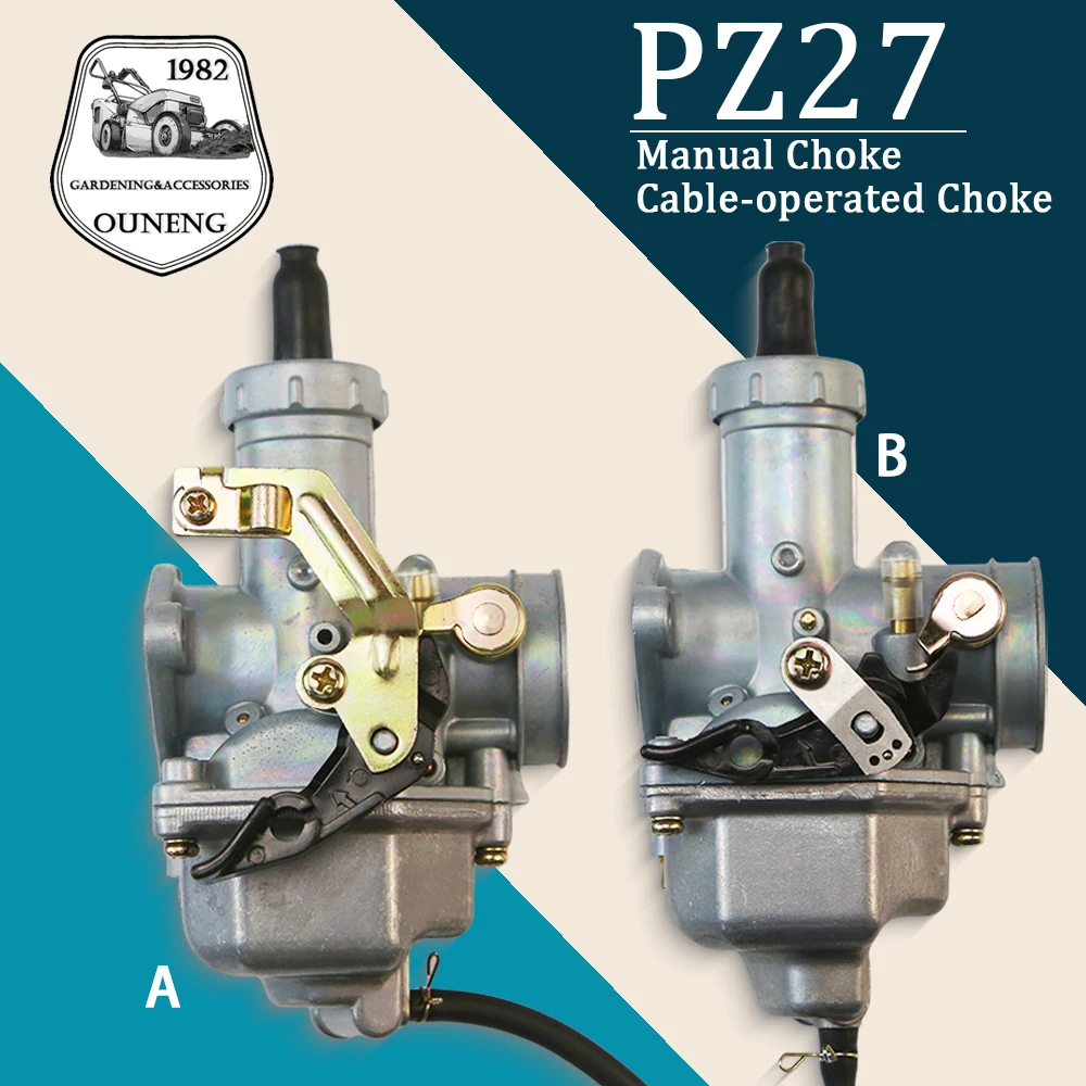 PZ27 27mm Motorcycle Carburetor Manual Choke & Cable Choke For WY125 ...