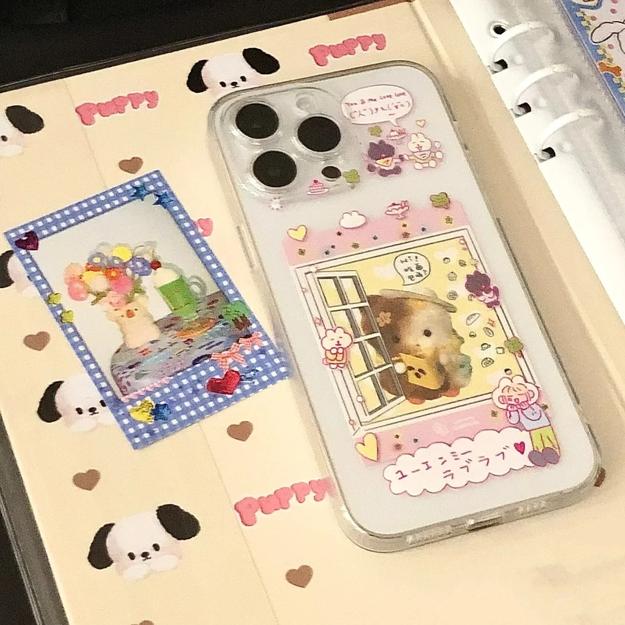 Kawaii-Cartoon-Doodle-Bear-Phone-Case-for-IPhone-14-11-12-13-Pro-Max ...