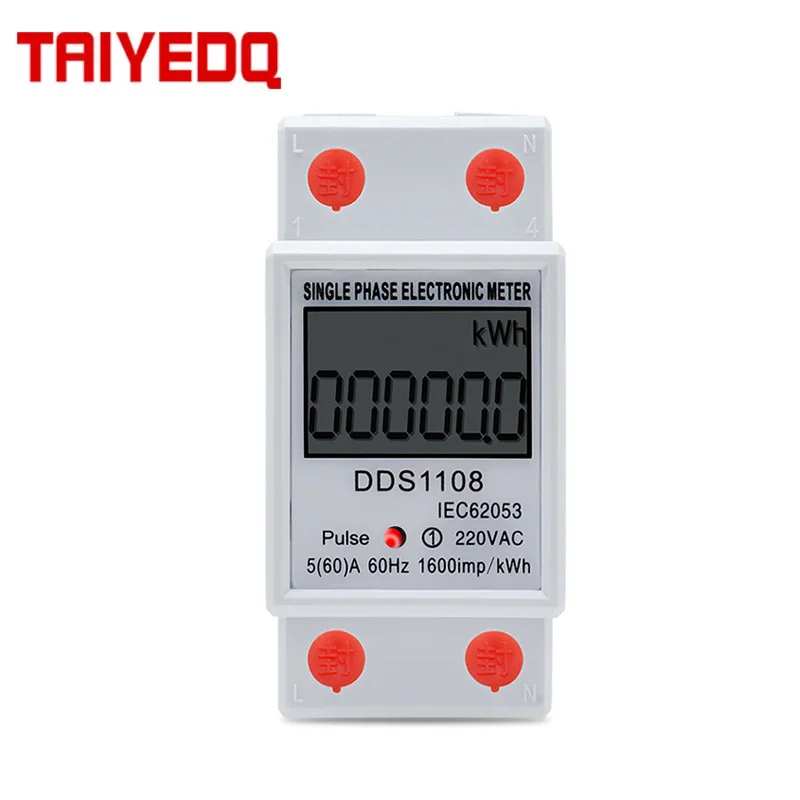 LCD Digital Display Power Consumption Meter Single Phase Energy Meter ...