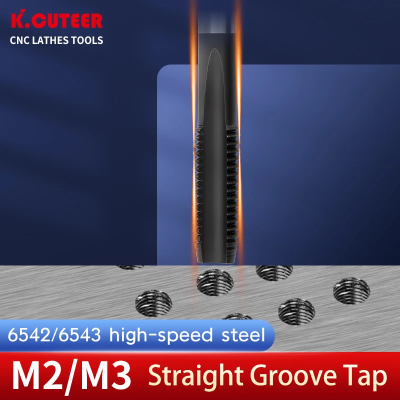1PCS-10PCS-M2-M3-HSS-Straight-Groove-Molybdenum-Plating-Machine-Tap-For ...