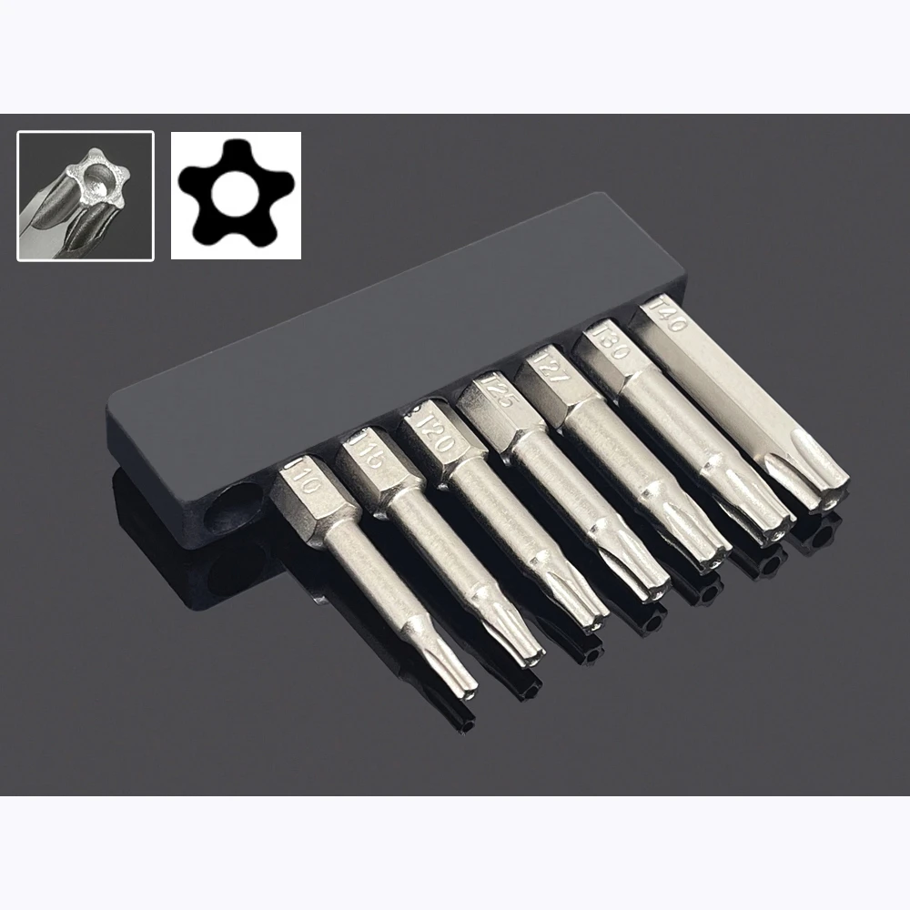 7Pcs Set Star Bit Screwdriver Drill Bits Screw Driver Magnetic 1/4" Hex ...