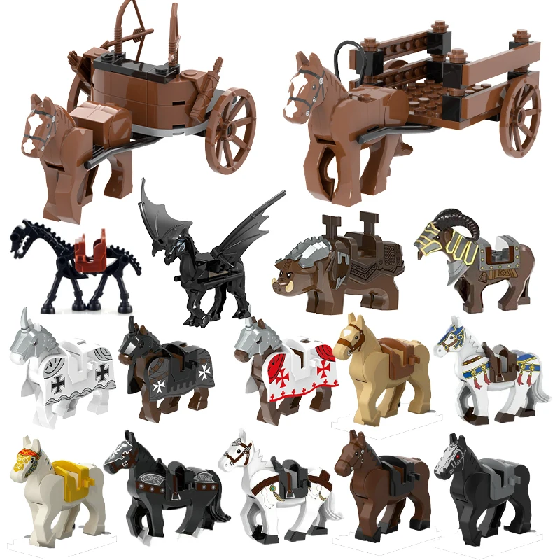 Military-War-Carriage-Horse-Animal-Model-Brick-Action-Figures-Building ...