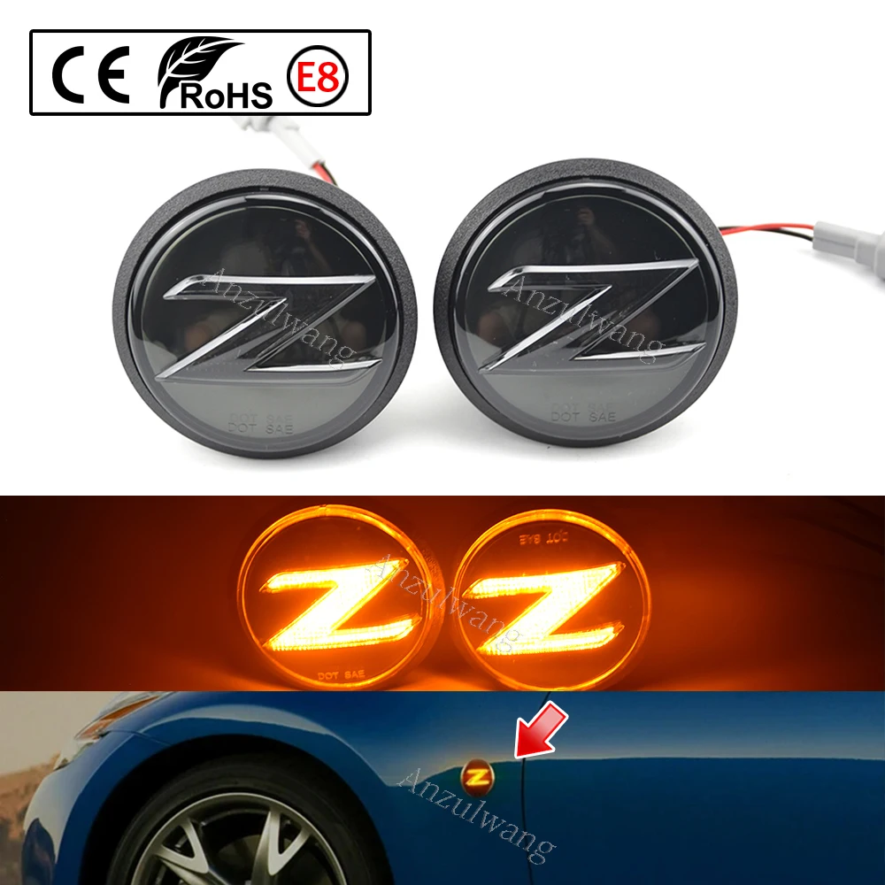 For-Nissan-370Z-Z34-2009-2020-350Z-Z33-2003-2009-LED-Side-Fender-Marker ...