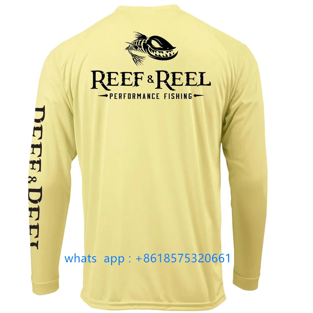 Reef & reel men pesca camisa de manga longa atividades ao ar livre ...