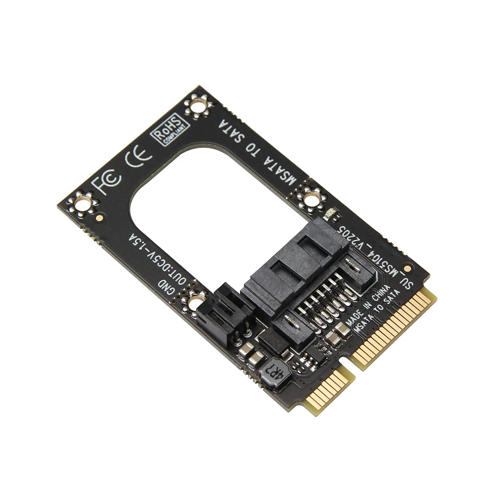 Mini SATA to SATA Card Converter from mSATA TO 7 Pin SATA Extension ...
