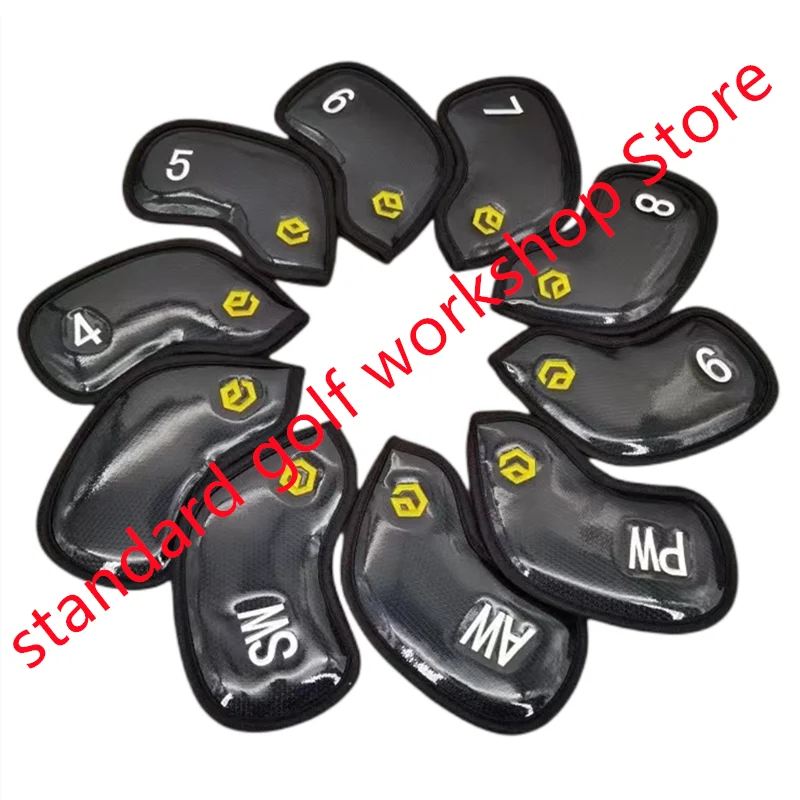 Epon Golf Club Irons Cover Black Crystal PU Leather Waterproof ...
