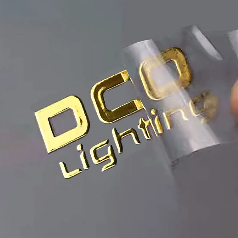 Custom 3D Logo Sticker Personalized Transfer DTF UV Gold Decal Company ...