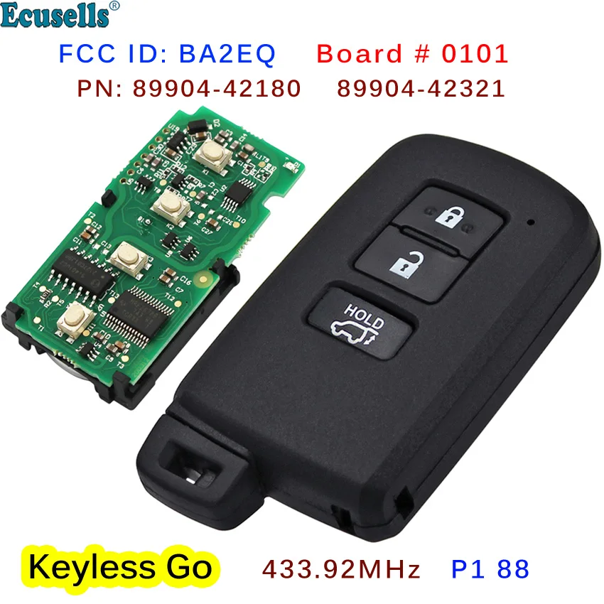 3B-Keyless-Go-Smart-Remote-Key-433-92MHz-for-Toyota-Rav4-2013-2016 ...