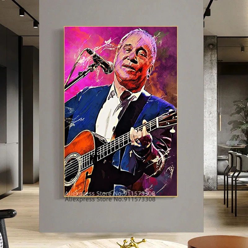 Music-PAUL-SIMON-Poster-Porttait-Canvas-Poster-Print-Modern-Decor-Wall ...