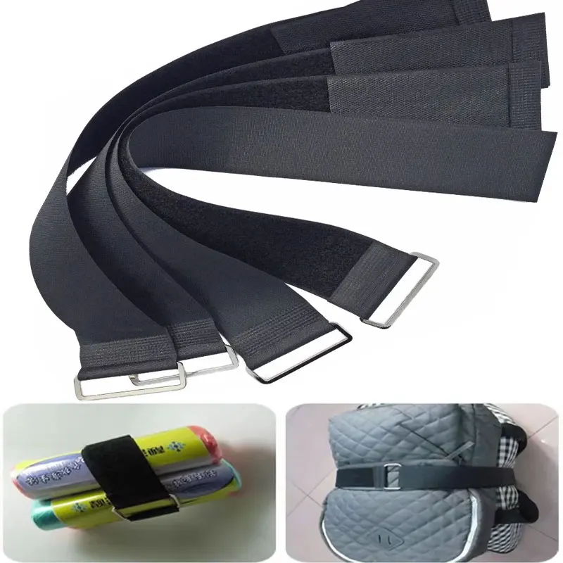 5Pcs-Reusable-Fastening-Cable-Straps-Securing-Straps-Adjustable-Metal ...
