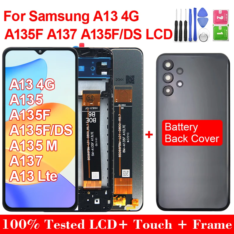 6.6" A13 4G A135F A135U LCD For Samsung Galaxy A13 A137F SM-A137F/DS ...