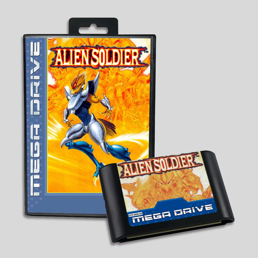 Alien-Soldier-USA-EUR-MD-Game-Cartridge-Box-Manual-For-Sega-16-bit-Mega ...