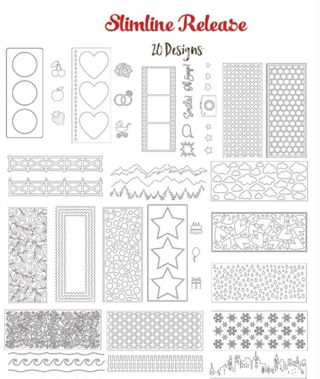 Metal Cutting Dies Slimline Die Cut Series Mold Card Scrapbook Paper ...