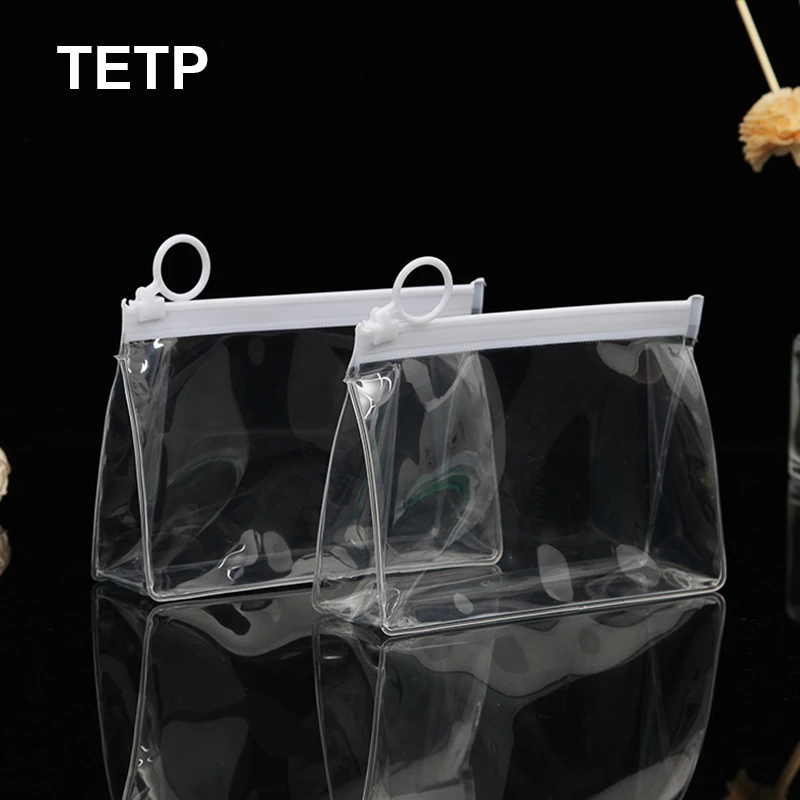 TETP-2Pcs-Transparent-EVA-Cosmetic-Zipper-Bag-With-Pull-Ring-Travel ...